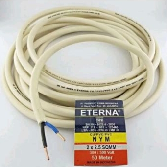 Jual Kabel Listrik ETERNA 2x2.5 Kawat NYM ETERNA 2x2.5 (Per Meter) | Shopee Indonesia