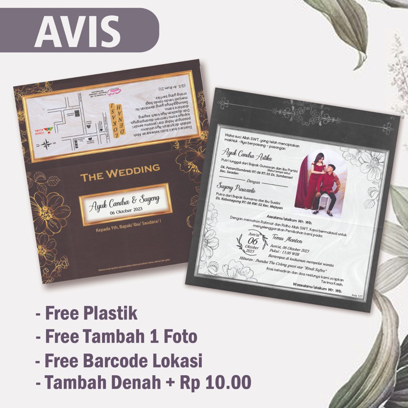 Jual Cetak undangan AVIS | Shopee Indonesia