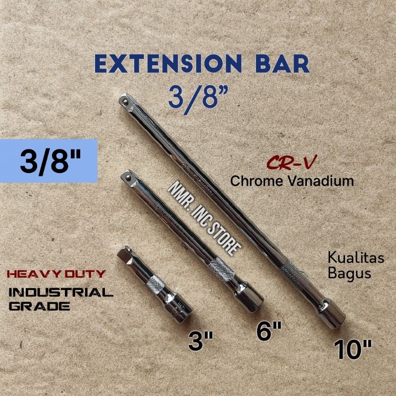 Jual Extension Bar 3/8 Sambungan Mata Kunci Shock, Panjang 3" 6" 10 ...