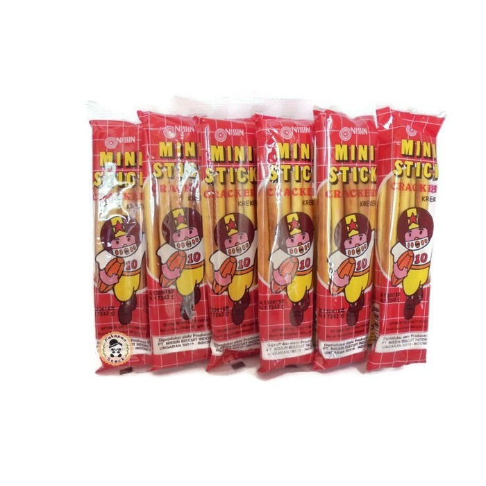 Jual Nissin Mini Stick Crackers Merah 10x25gr | Shopee Indonesia