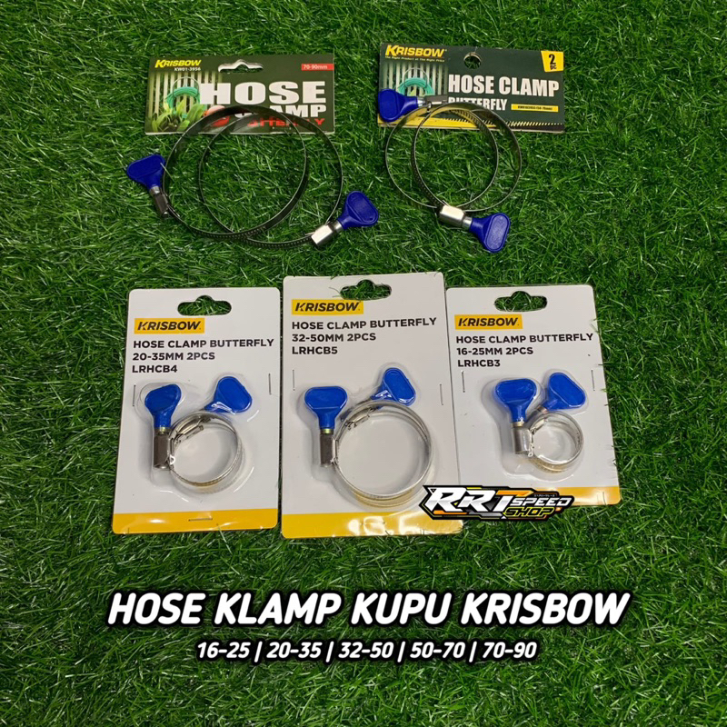 Jual RRT TERLENGKAP KLEM KUPU HOSE CLAMP BUTTERFLY KRISBOW 16-25 20-35 ...