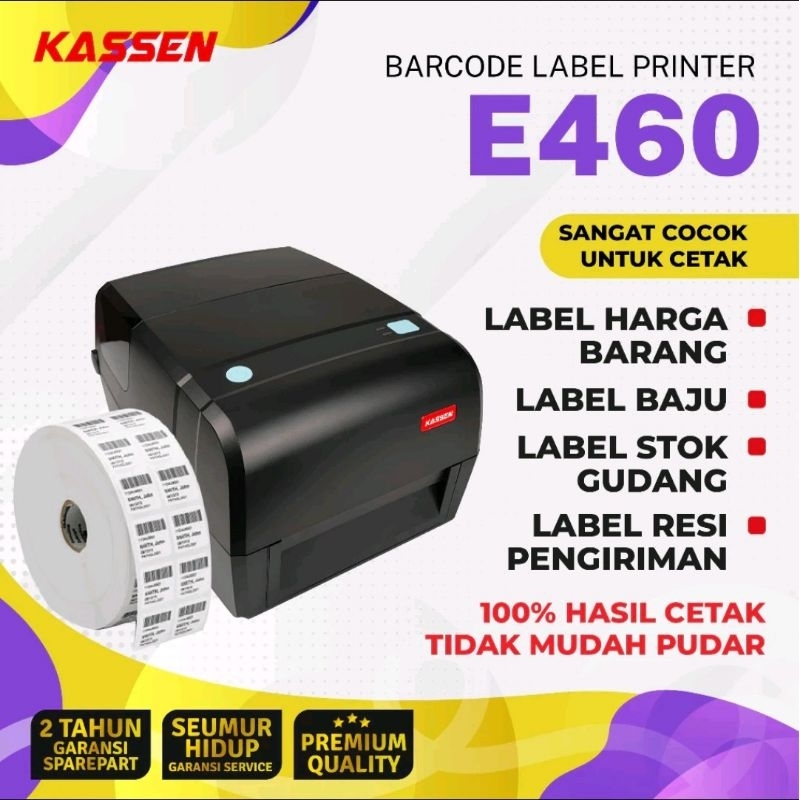 Jual PRINTER BARCODE KASSEN E460 E-460 | Shopee Indonesia