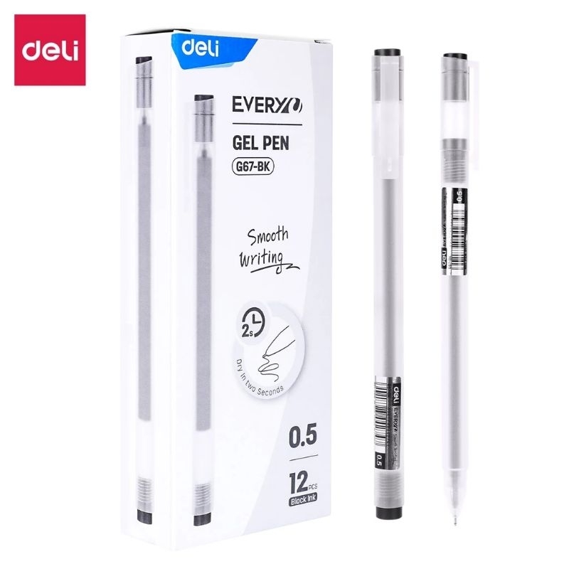 Jual Deli Gel Pen / Pulpen Gel 0.5mm Kapasitas Tinta 800 Meter ...
