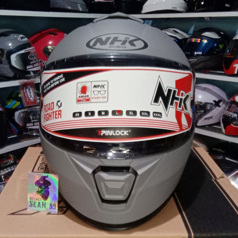 Jual HELM NHK MARK 1 SOLID SINGLE VISOR ALL WARNA FULL FACE ORIGINAL ...