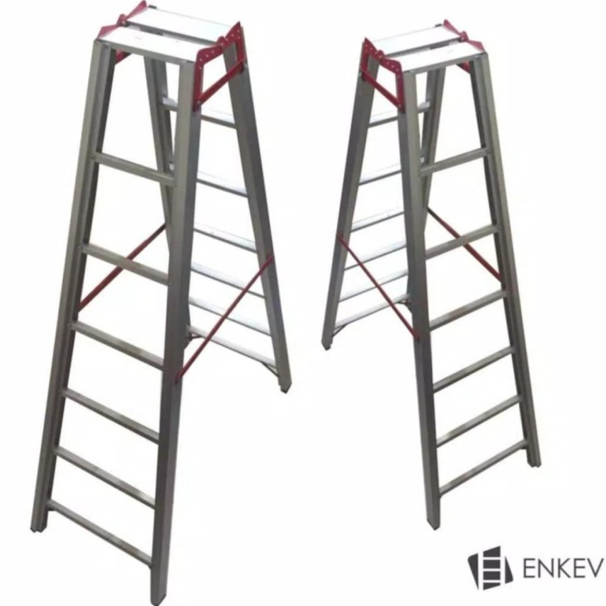 Jual ENKEV Tangga Aluminium Standard/Standar Ladder 2 Meter/M/2M/2Mtr ...