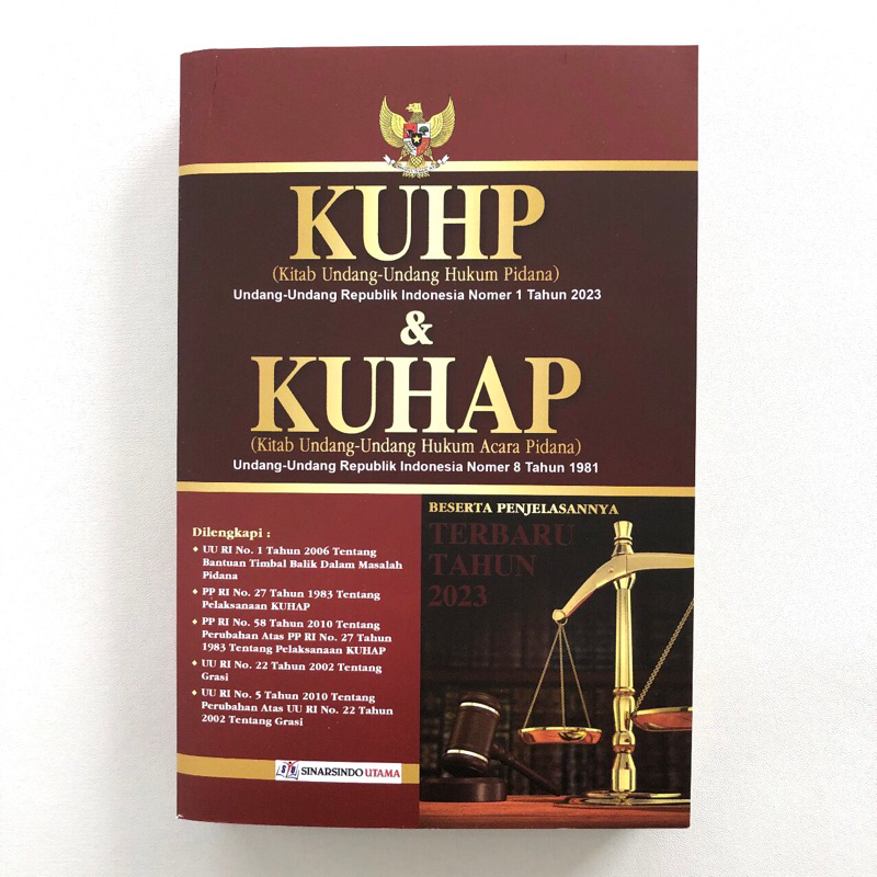 Jual Buku kuhp (undang-undang ri no.1 tahun 2023) & kuhap (undang-undang ri no.8 tahun 1981 ...