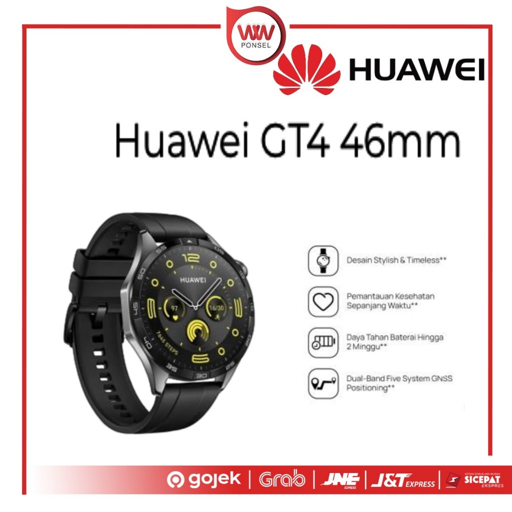 Jual Watch Huawei GT4 46mm Phoinix Black Garansi Resmi | Shopee Indonesia