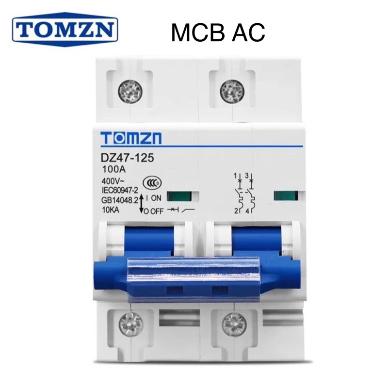 Jual MCB AC 2P 80A 100A 125A 240V Circuit breaker 10ka | Shopee Indonesia