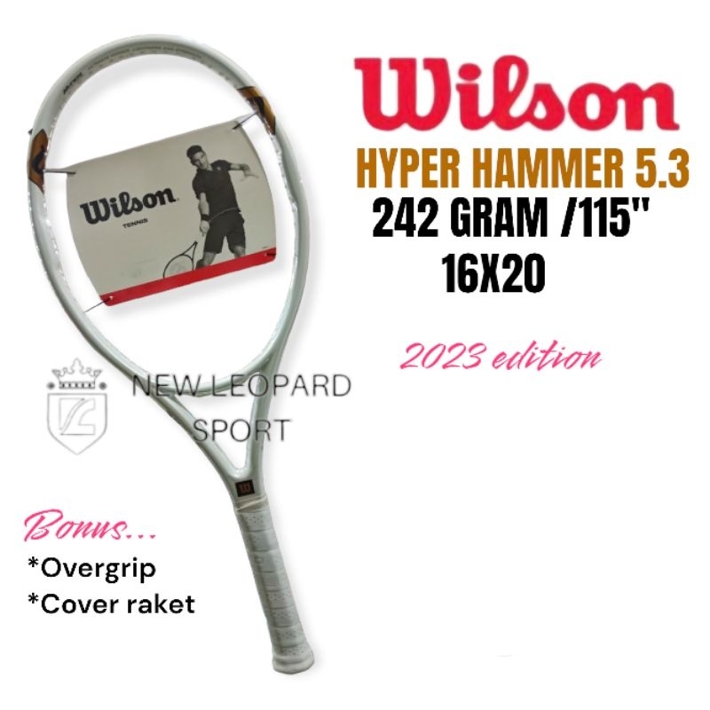Jual Raket tenis wilson hyper hammer 5.3 white original | Shopee Indonesia
