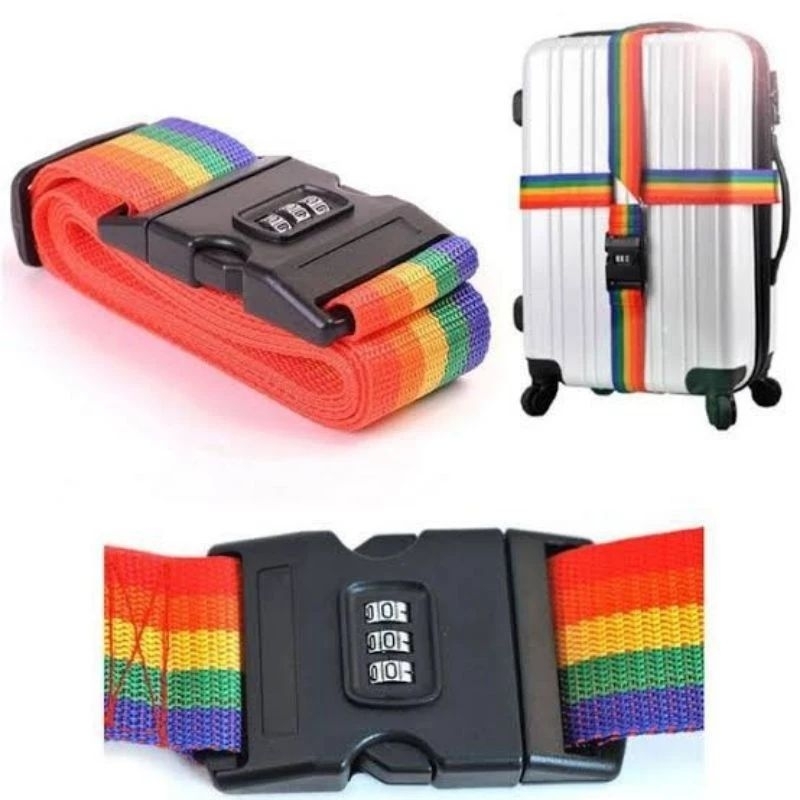 Jual Sabuk Pengaman Koper Luggage Strap Belt Travel Rainbow Tali Koper ...