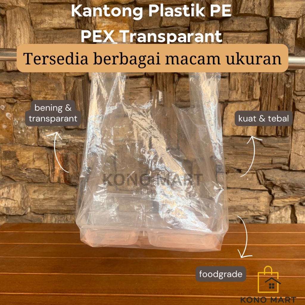 Jual [PACK] KANTONG PLASTIK PE PP PEX TRANSPARANT / KANTONG PLASTIK ...