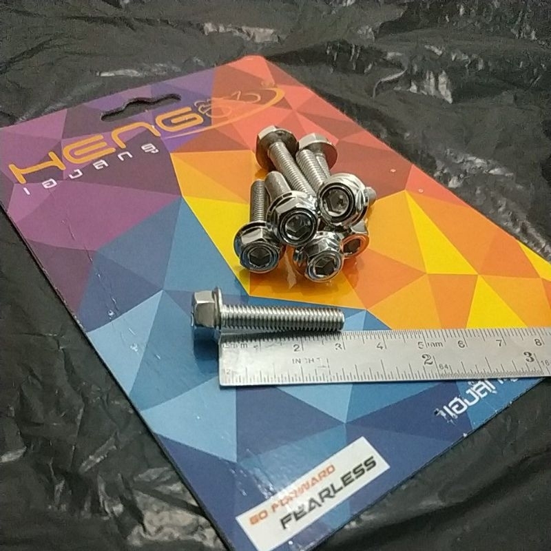 Jual baut stainless 2 kunci M6 x 30 ( drat 10 panjang 3 cm ) original henG Thailand | Shopee ...