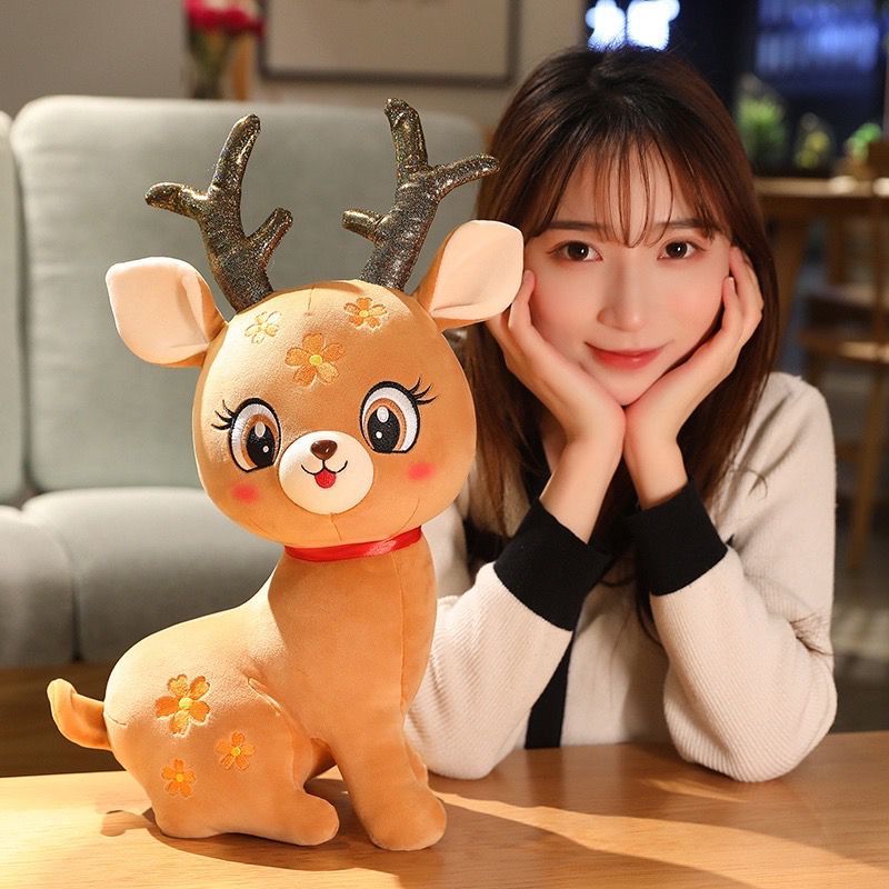 Jual Boneka Sika Rusa 40cm Mainan Mewah Rusa Bahan Plush Berlabel SNI ...