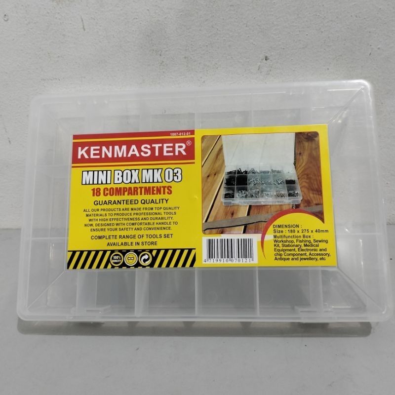 Jual TOOL BOX MINI 18 SEKAT "KENMASTER" MK03 || TEMPAT PENYIMPANAN BAUT ...