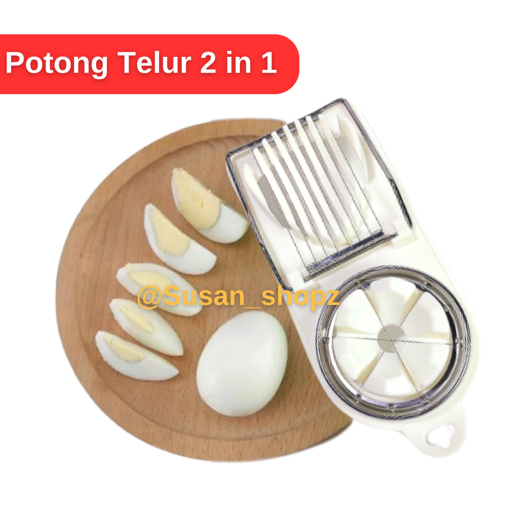 Jual Alat Potong Telur 2 in 1 Slicer Egg | Shopee Indonesia