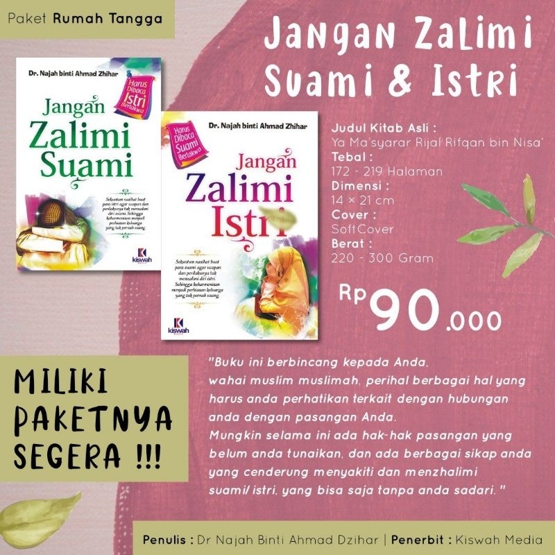 Jual Jangan Zalimi Suami & Istri | Shopee Indonesia