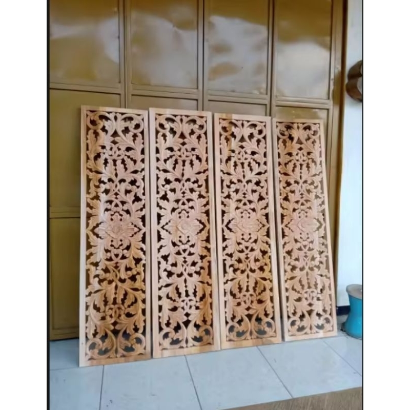 Jual UKIRAN KAYU JATI tempel 01 jumbo motif padi 375k | Shopee Indonesia
