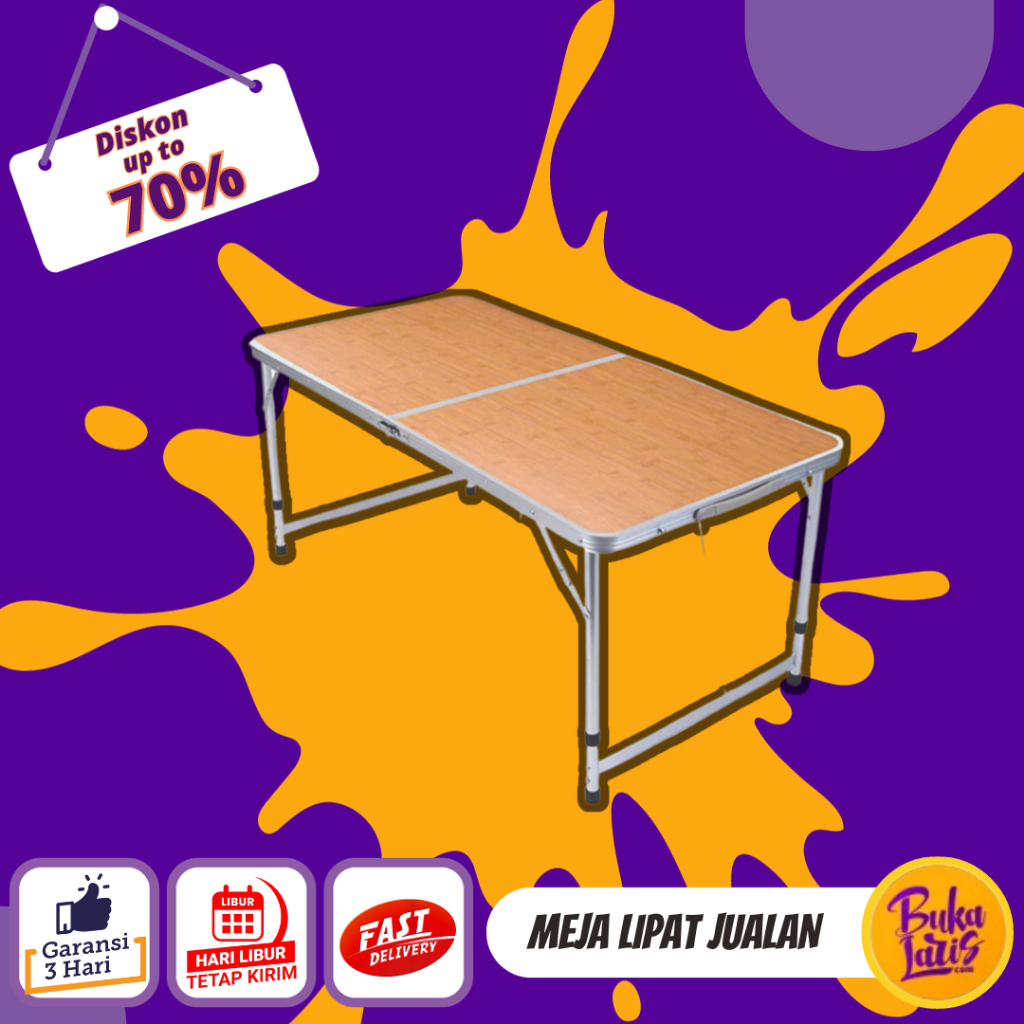 Jual MEJA LIPAT GSF G-6012 / MEJA LIPAT PORTABLE GSF 6012 / MEJA LIPAT SERBAGUNA 120CM X 60CM ...