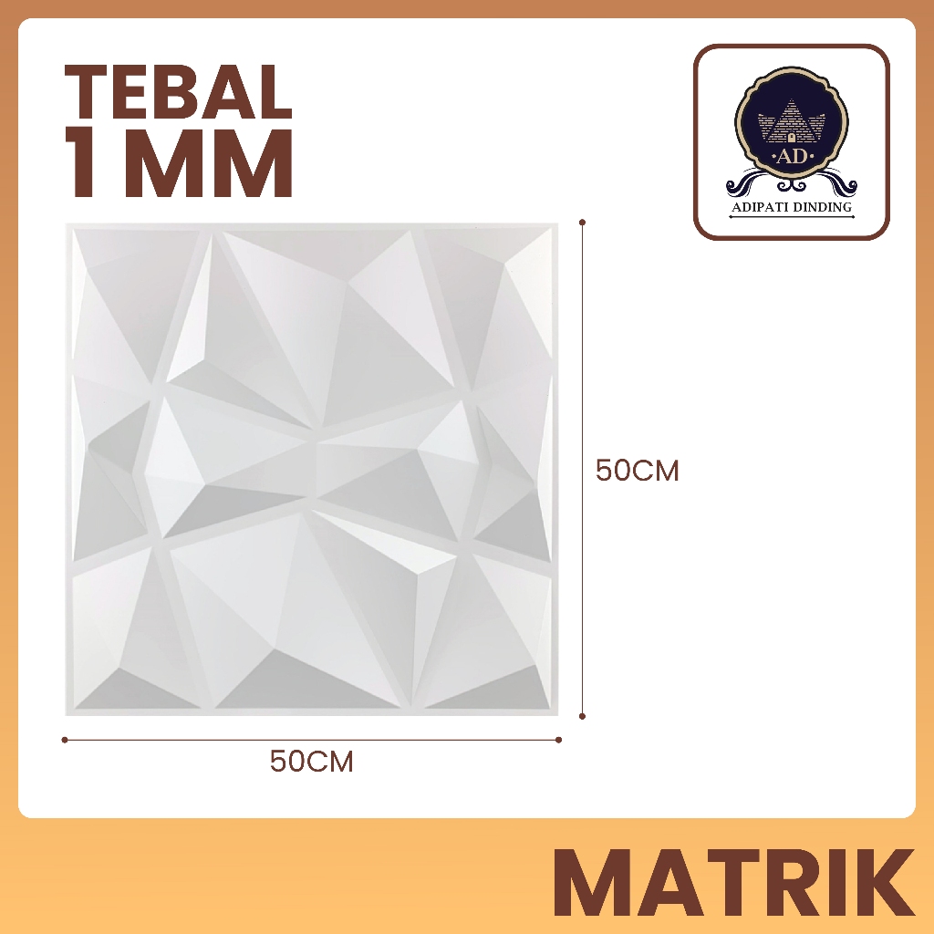 Jual WALL PANEL 3D PVC MOTIF MATRIK PUTIH SIZE 50CM x 50CM | Shopee ...