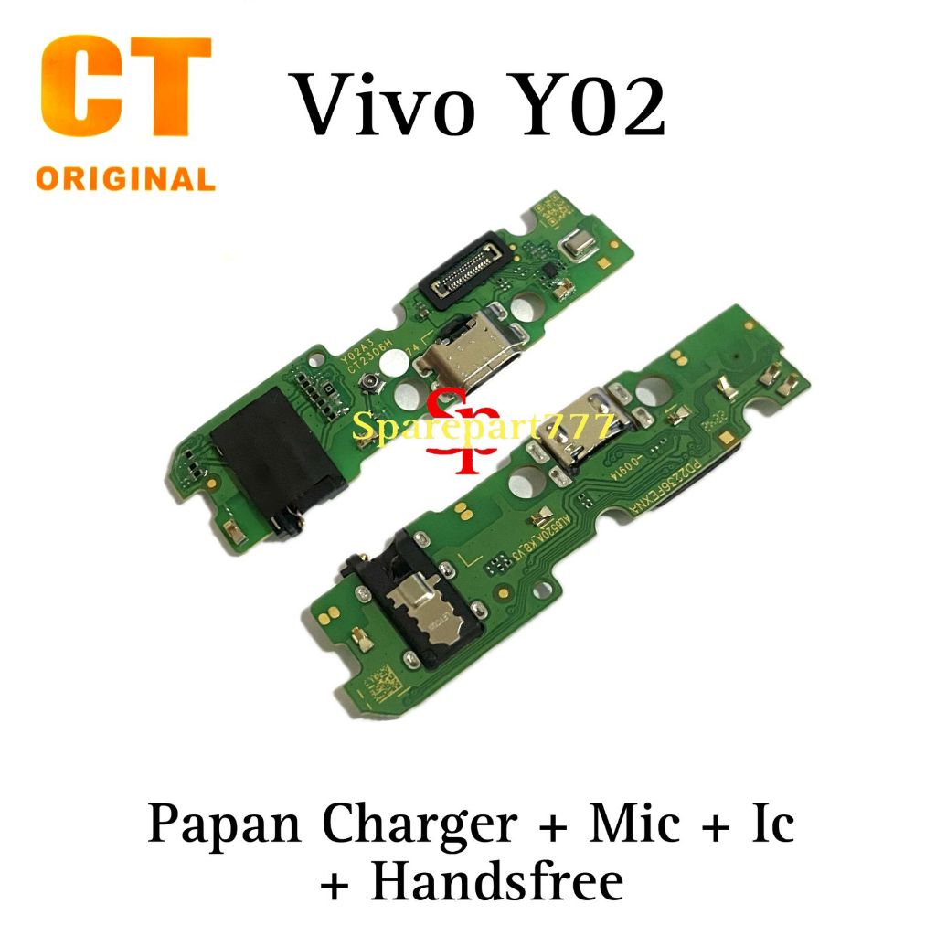Jual Original CT Ada IC - Papan Konektor Charger + Mic + Handsfree Vivo Y02 - Fleksibel ...