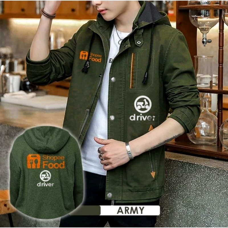 Jual JAKET SHOPEEFOOD TERBARU || JAKET SHOPEEFOOD MODEL SEMI PARKA ...