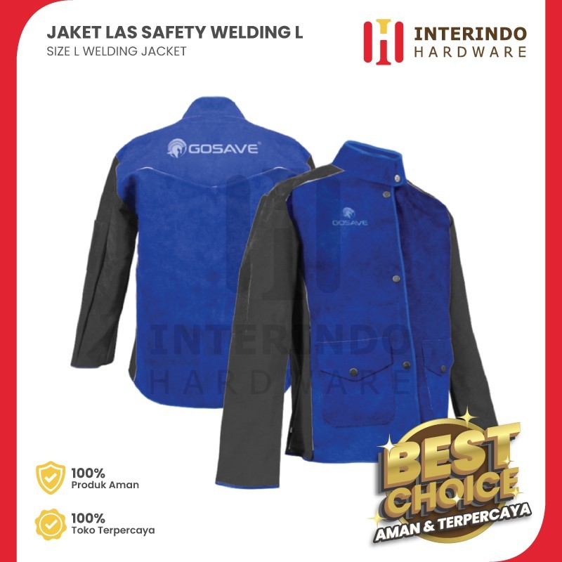 Jual Gosave Jaket Las Full Kulit / Leather Welding Jacket | Shopee ...