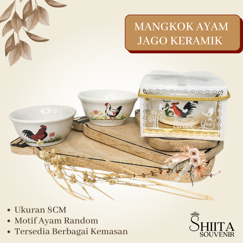 Jual Souvenir Mangkok Ayam Jago Mini Keramik Souvenir Pernikahan Khitan ...