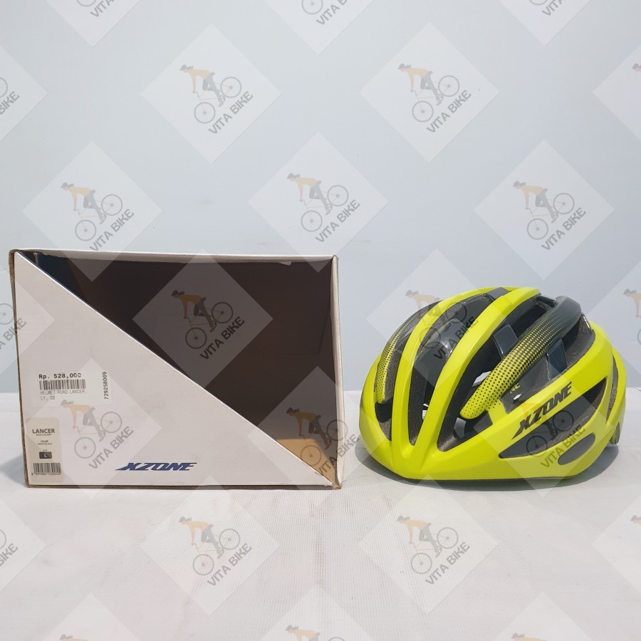 Jual Helm Sepeda Balap Road Bike RB Seli Folding Xzone Lancer Green ...