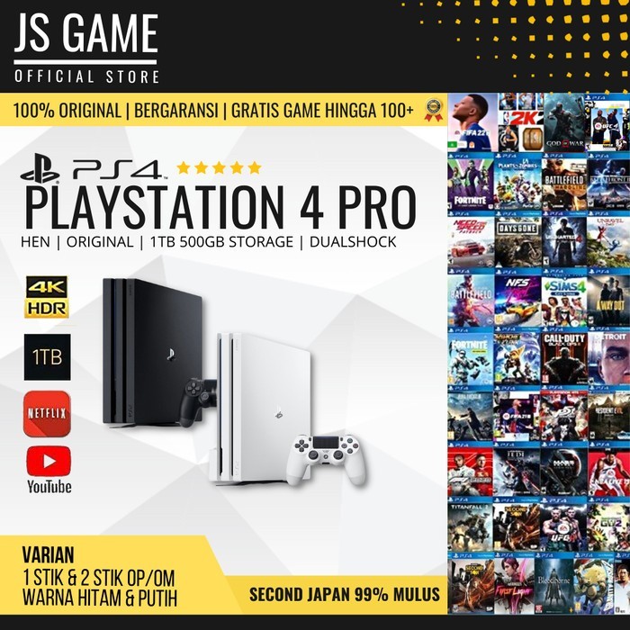 Jual PS4 PRO 1TB HEN FULL GAMES | Shopee Indonesia