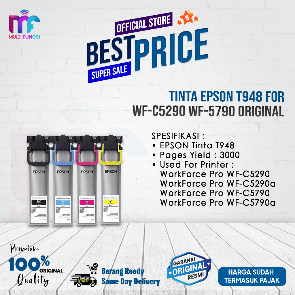 Jual Tinta Epson T948 For WF-C5290 WF-5790 Original ink | Shopee Indonesia