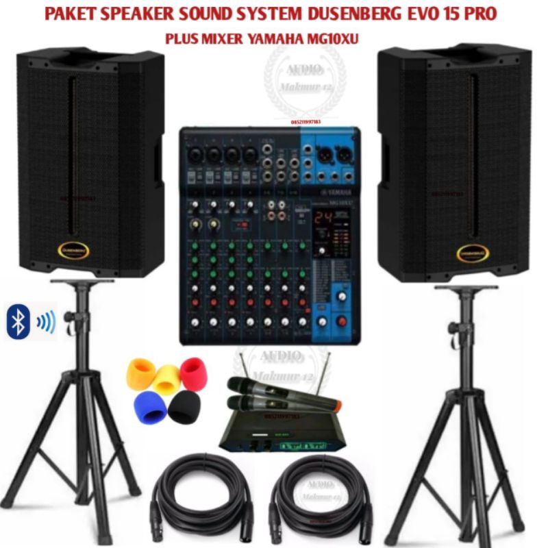 Jual Paket Sound System Dusenberg EVO 15 PRO 800 Watt Original Komplit ...