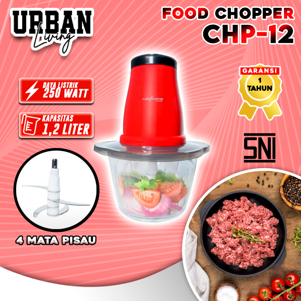 Jual Alat Penggiling Bumbu Food Chopper Blender ADVANCE CHP-12 Chopper ...