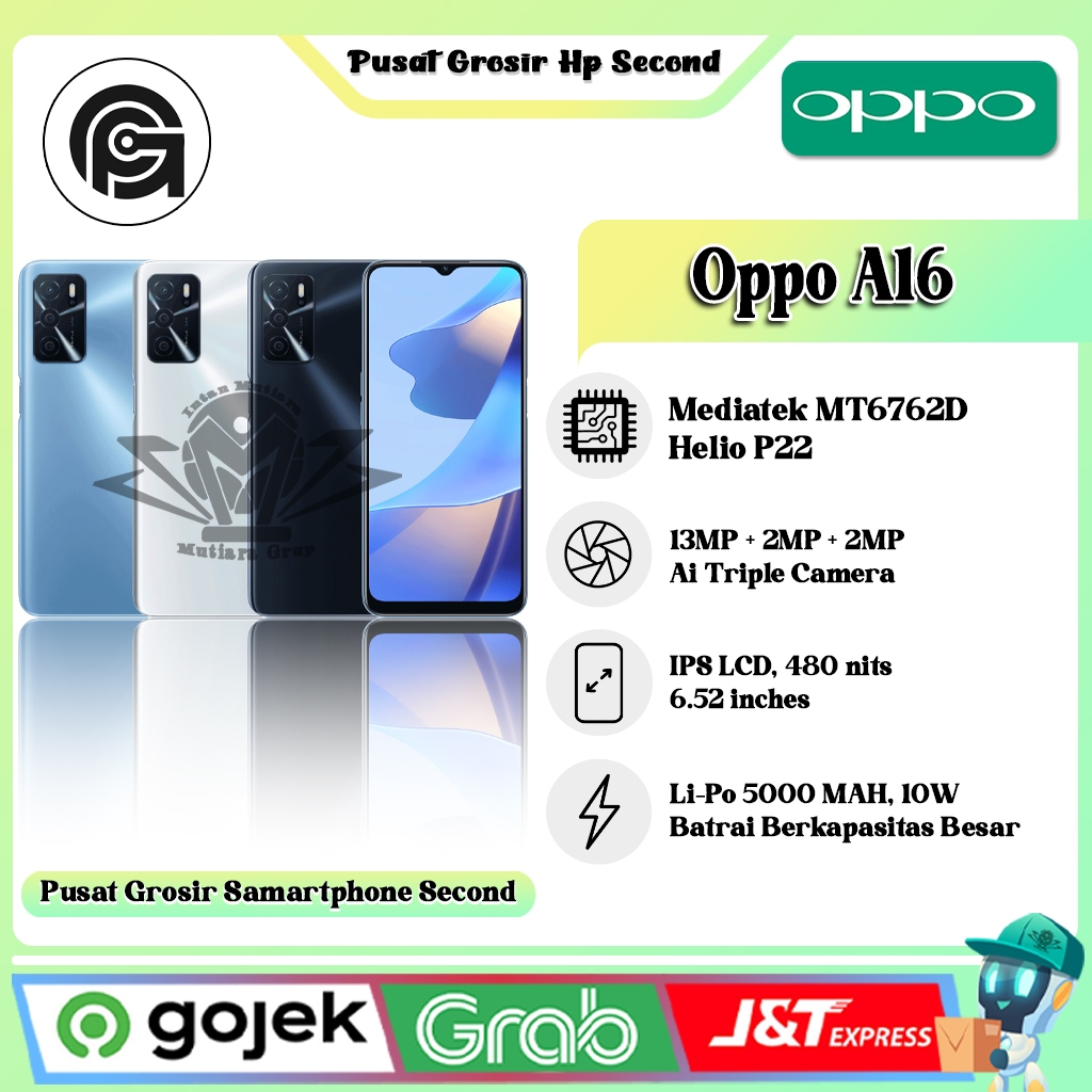 Jual Oppo A16 Ram 4 Rom 64 GB (SECOND) | Shopee Indonesia