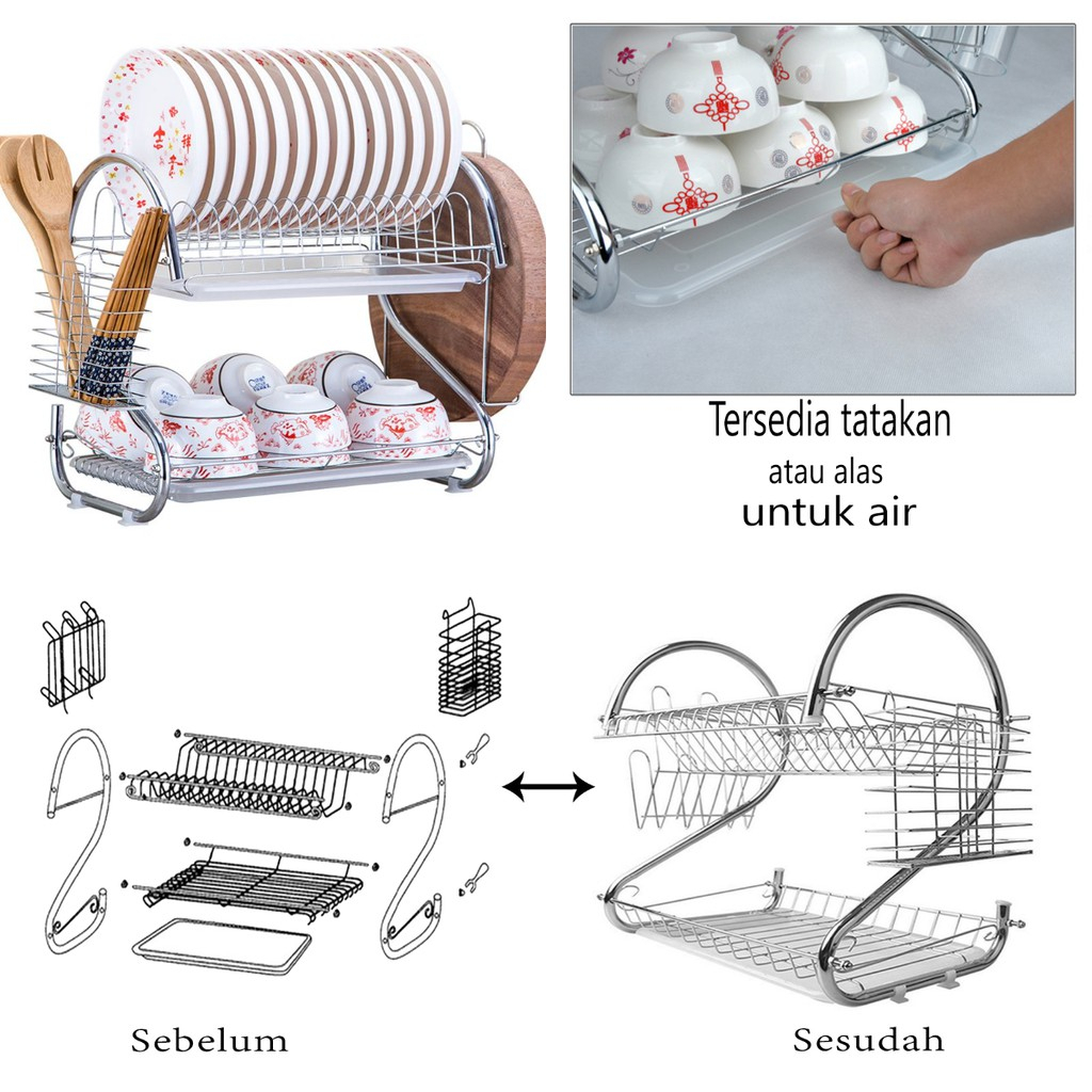 Jual RAK PIRING STAINLESS TD | Shopee Indonesia