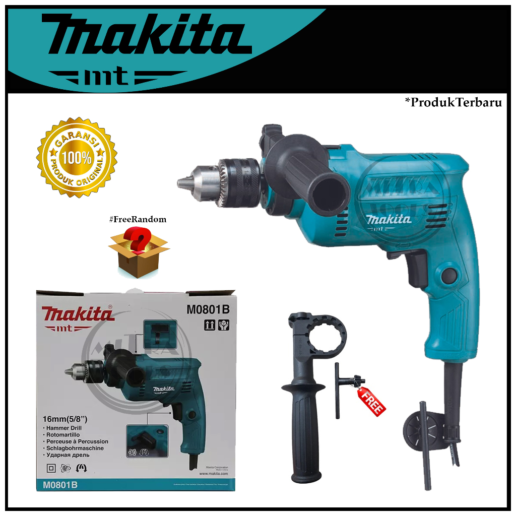 Jual MAKTEC MT80B / MAKITA M0801B Mesin Bor Beton Besi Baja 13mm / Impact Drill MT 80 M 0801 B ...