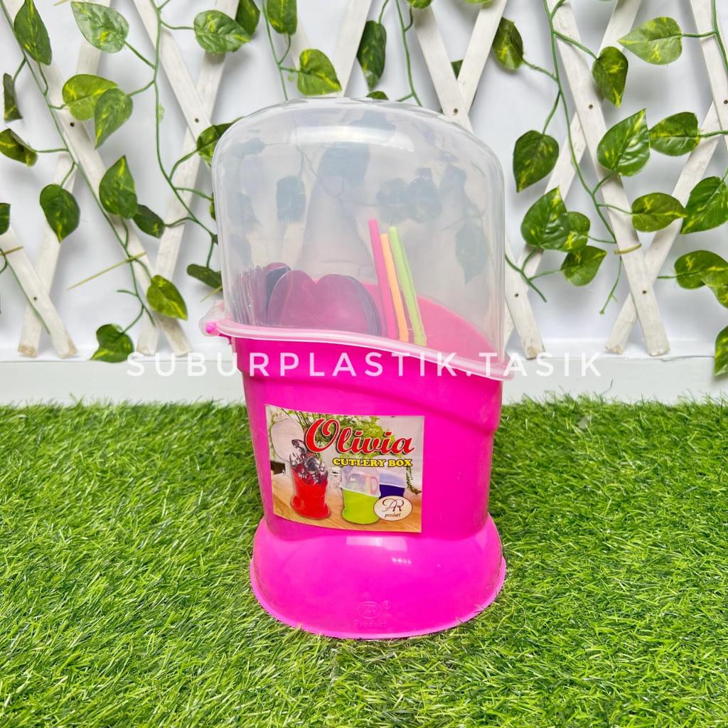 Jual Tempat Sendok Tutup 2 Sekat Olivia | Tempat Garpu Pisau | Rak ...