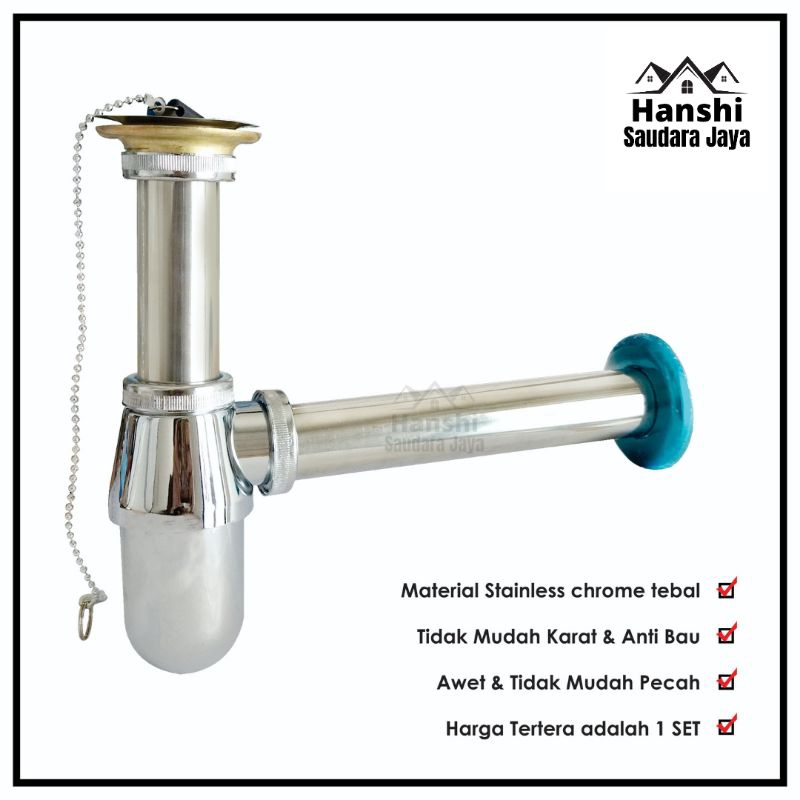 Jual Sifon Leher Botol Wastafel / Sifon Pembuangan Air Wastafel ...