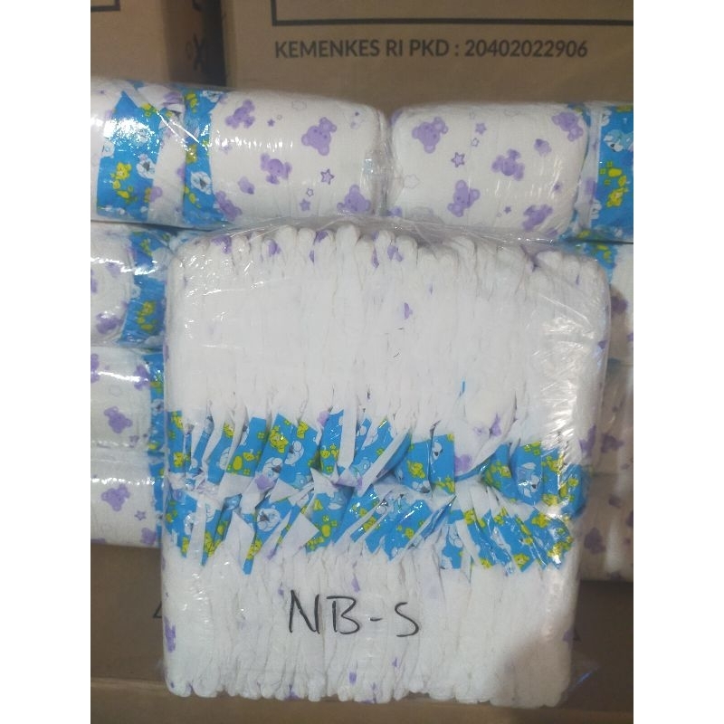 Jual popok hanuka flufy/sayangku/pokky size NBS type perekat isi 50pcs ...