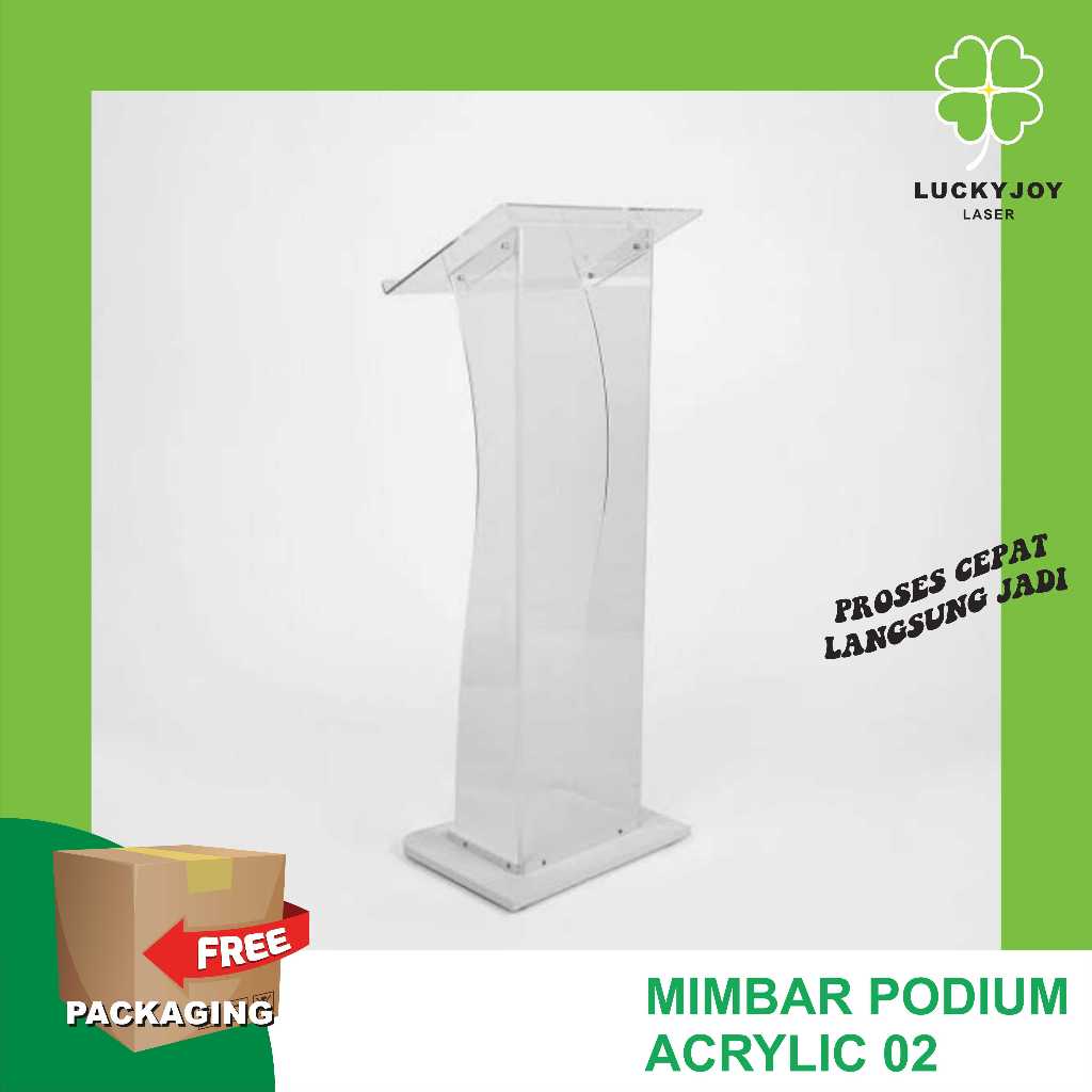 Jual MIMBAR PODIUM AKRILIK CLEAR MEJA ACRYLIC DEBAT PILPRES 2024 PODIUM ...