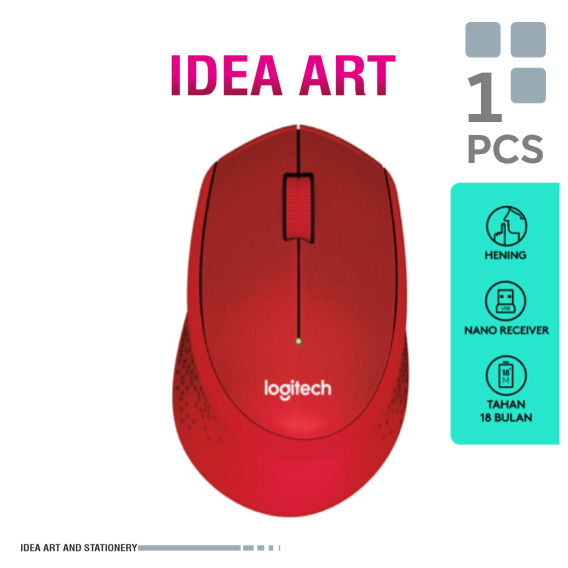 Jual Logitech M331 Mouse Wireless Silent Click - Red | Shopee Indonesia