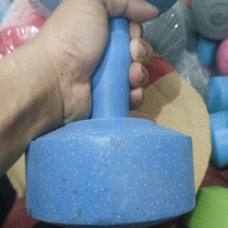 Jual Dumbell atau Barbel Plastik Ukuran 5kg Pemberat Tangan Gym Fitness ...