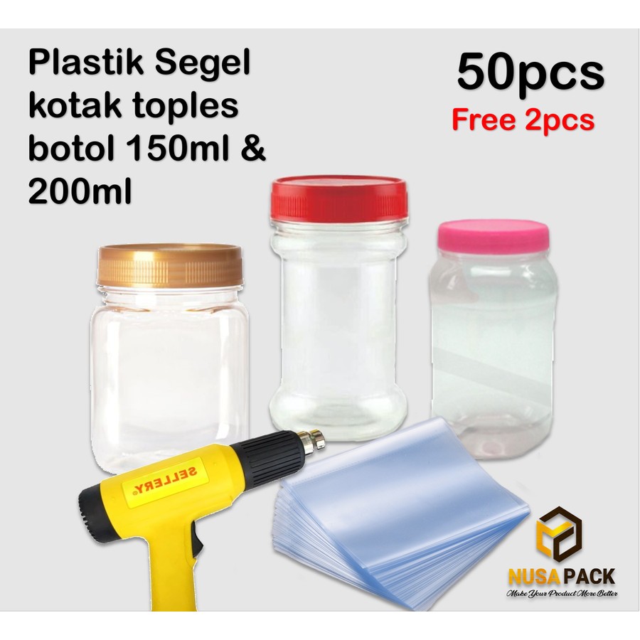 Jual plastik Segel Botol toples sambal bumbu 150ml 200ml pvc srhink ...