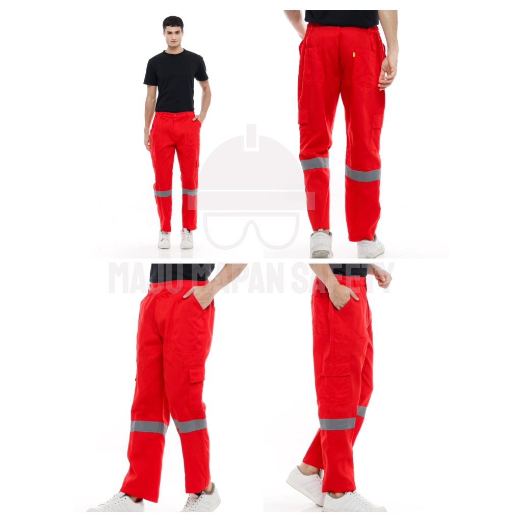 Jual Wearpack Safety Werpak Kerja Hanya Celana Merk ATX warna Merah ...