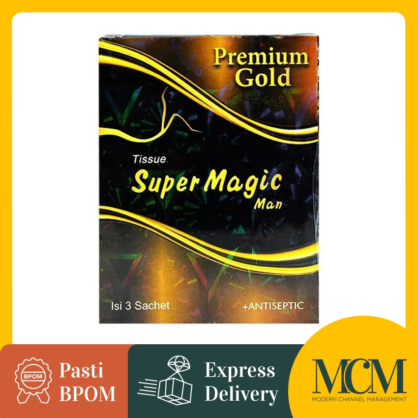 Jual Tisu Magic Man Premium Gold - 3 Sachets - Tissue Magic Tahan Lama ...