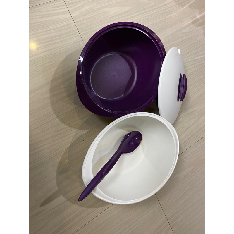 Jual wadah saji tupperware bisa jadi 2 wadah / insulated tupperware uk ...