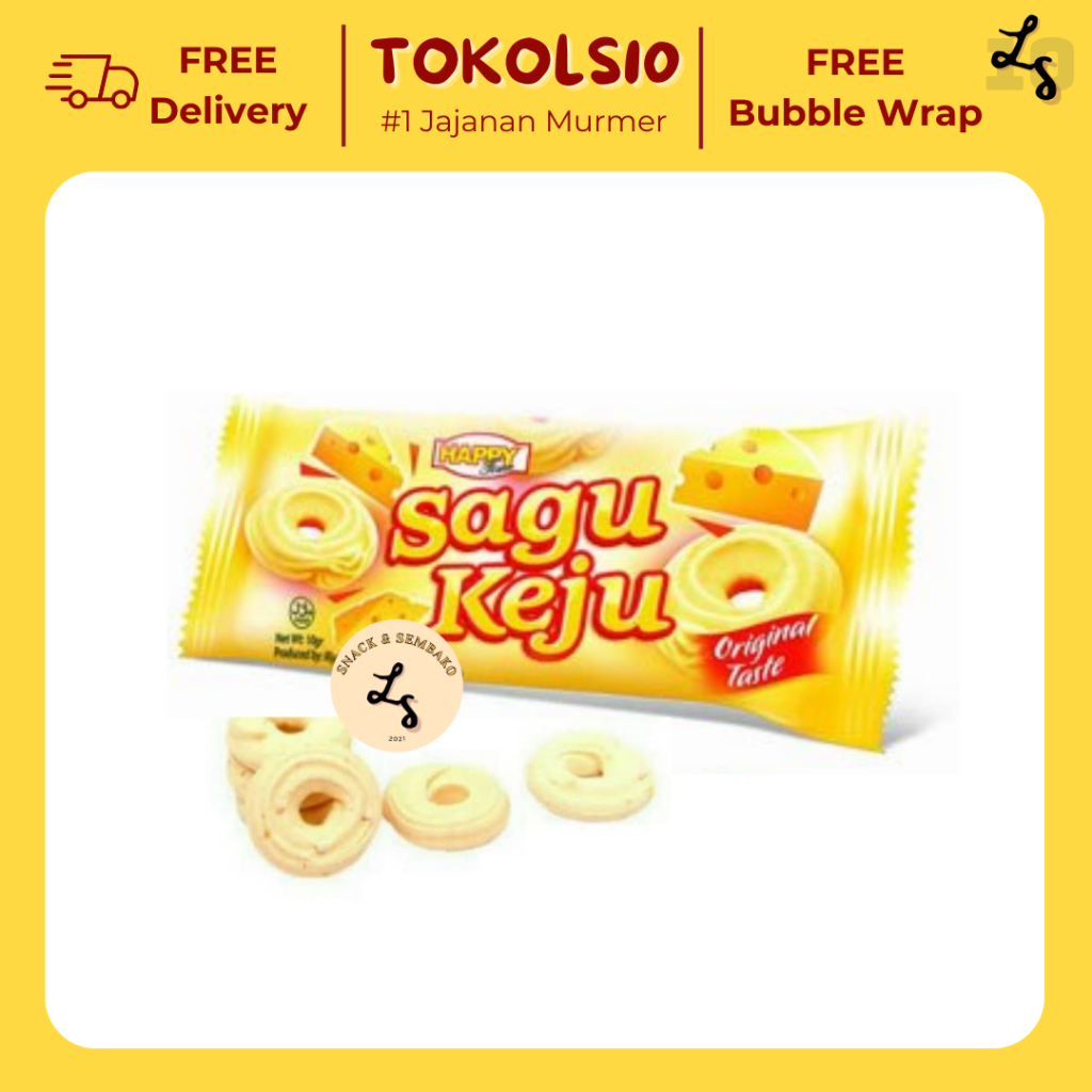Jual Sagu Keju Happy Time Makanan Cemilan Kue Kering 1 Pack Isi 20 pcs ...