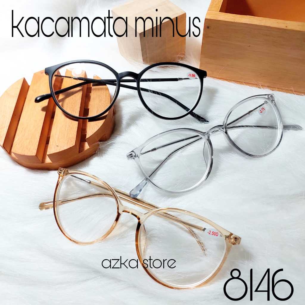 Jual Azka store 8146 kacamata minus trendy sesuai gambar reg lensa ...