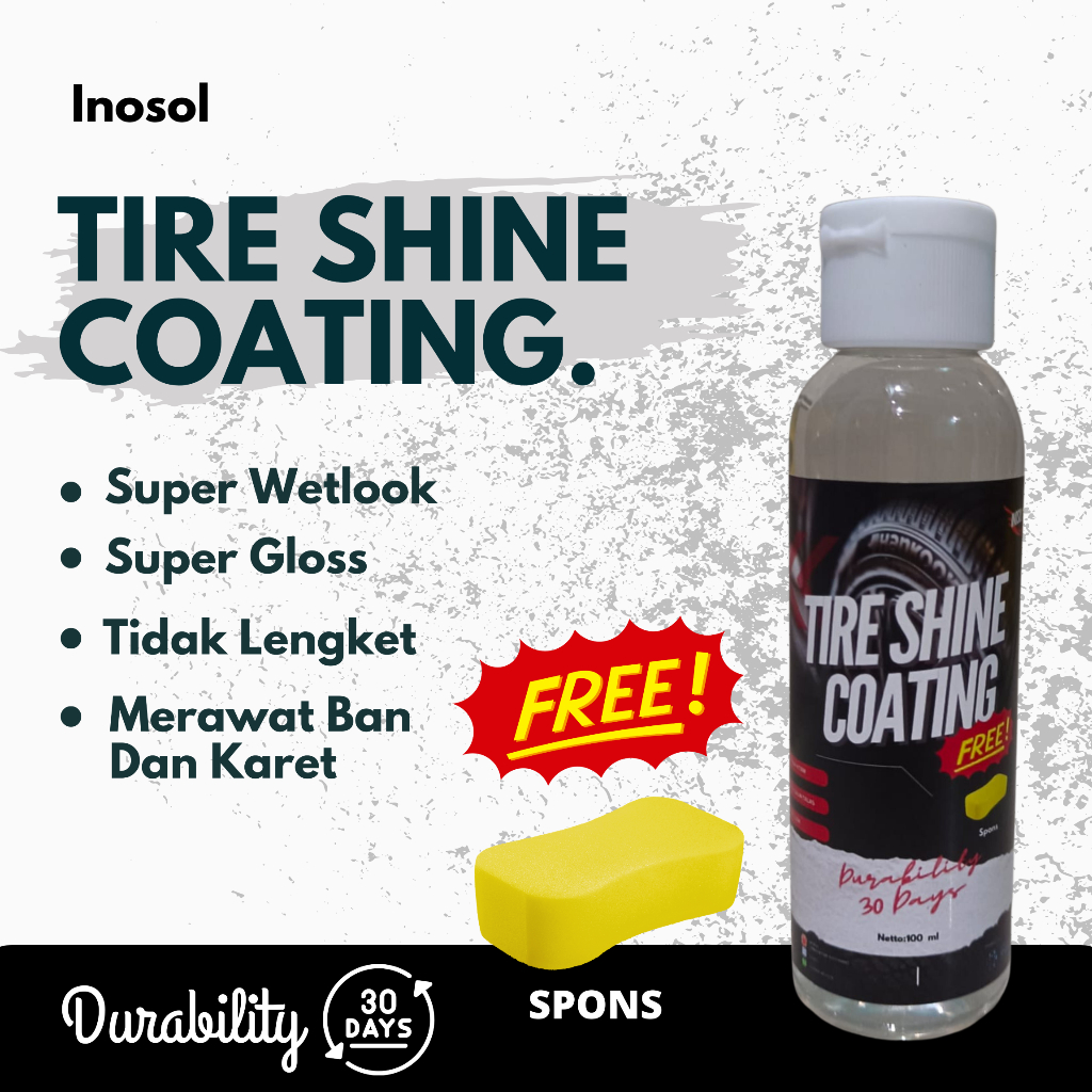 Jual INOSOL Tire Shine Coating prngkilap & perawatan Velg & ban super ...