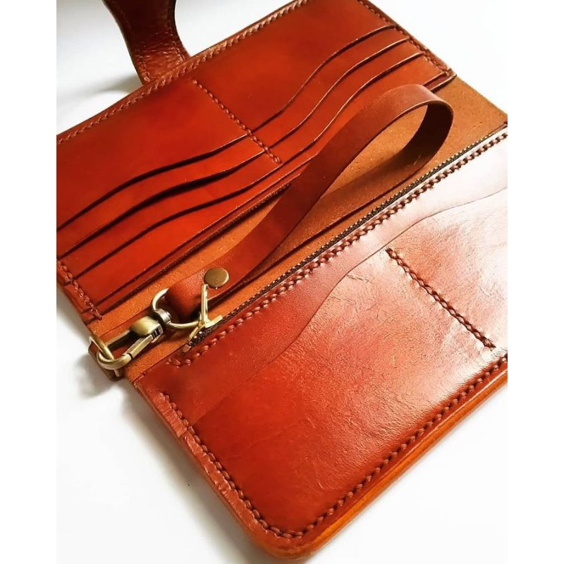 Jual Dompet kulit Sapi Asli premium Model panjang Kren terbaru Full ...
