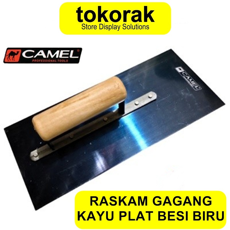 Jual RASKAM ROSKAM PLAT BESI BIRU TEBAL GAGANG KAYU CAMEL SENDOK ...